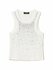 Топ Twinset Milano Embroidery top, размер 42, бежевый/белый