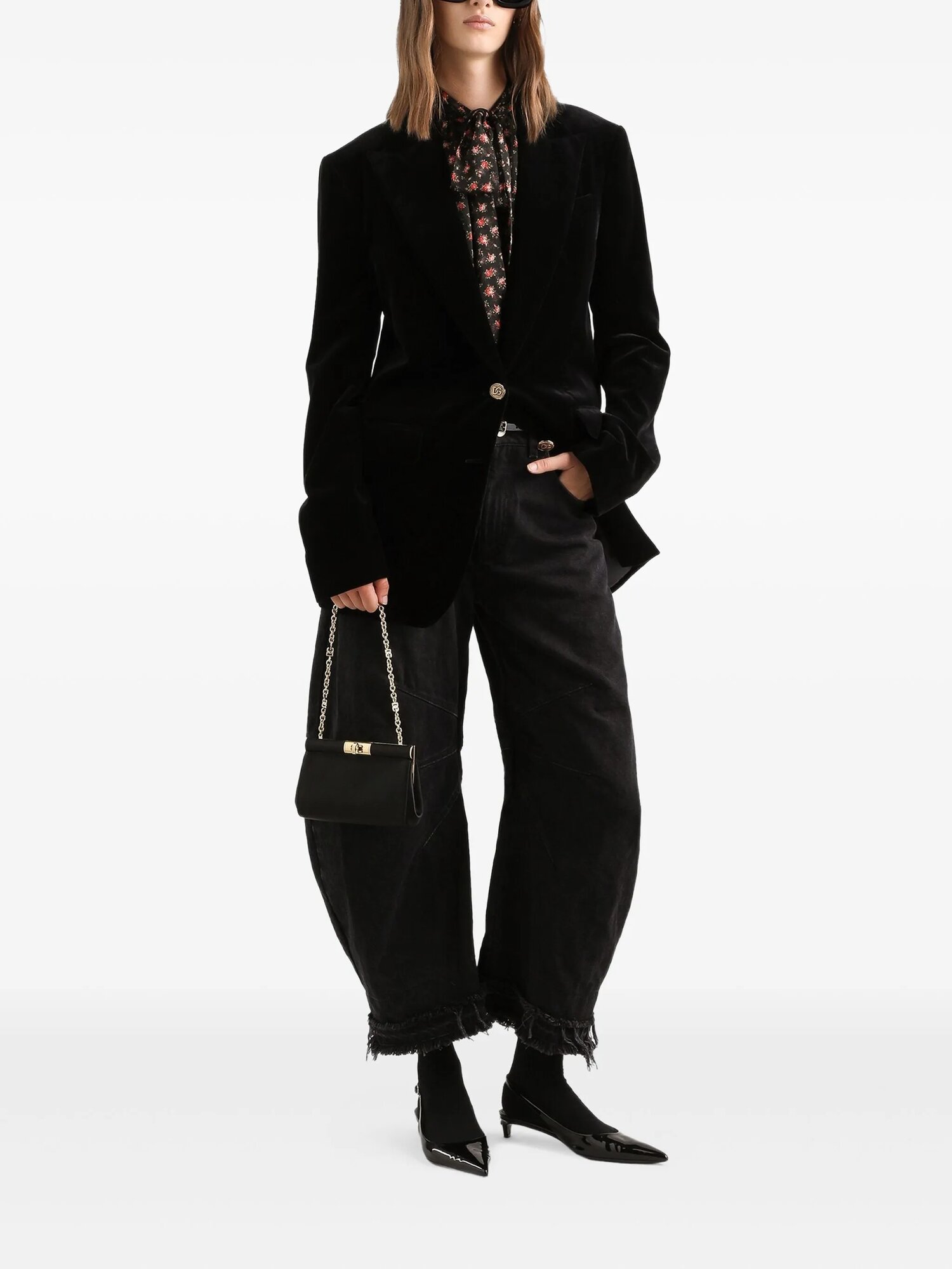 Куртка DOLCE & GABBANA, размер 50, black/black — фото 1