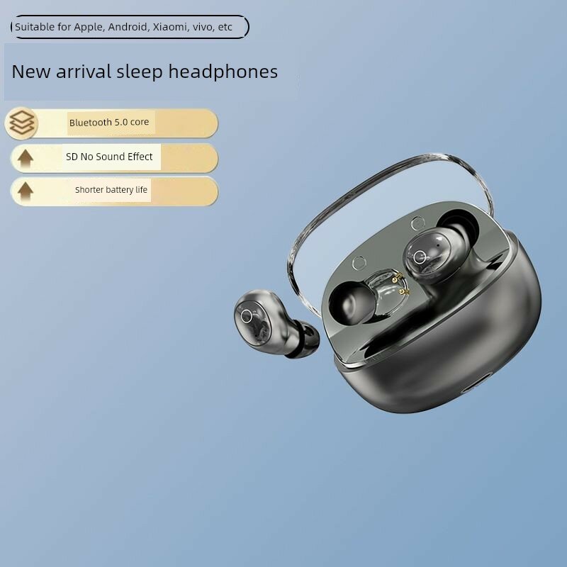 Стандартные Bluetooth-наушники для сна: чип Bluetooth 5.2, базовое качество звука, беспроводное шумоподавление, 2025