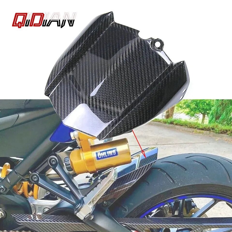 Щиток от грязи из углеродного волокна для Yamaha MT09 FZ09 XSR900, брызговик задний для мотоцикла, грязевой щиток