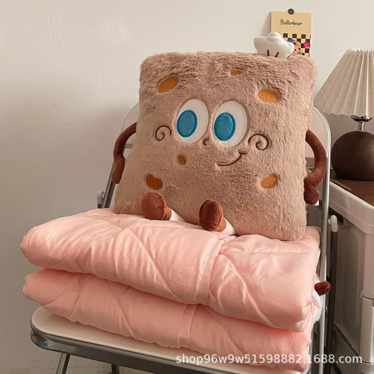 Двухсторонняя подушка и одеяло для обеденного перерыва, утолщенная складная подушка для автомобиля, офисное одеяло для сна, двухв-одном подушка