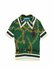 Рубашка Acne Studios Chain-print collared polo top, размер 40, green