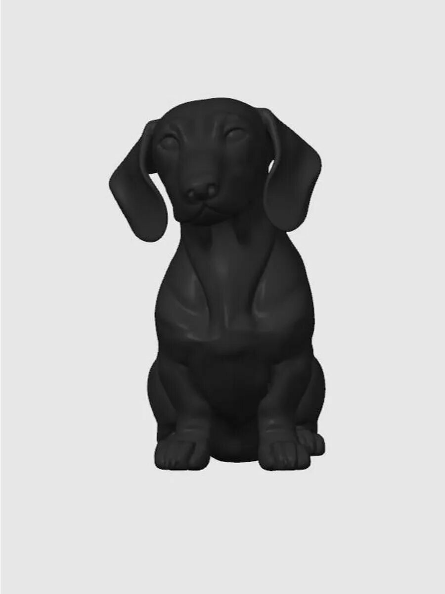 Ростовая статуэтка собаки-Такса (10см, черный)