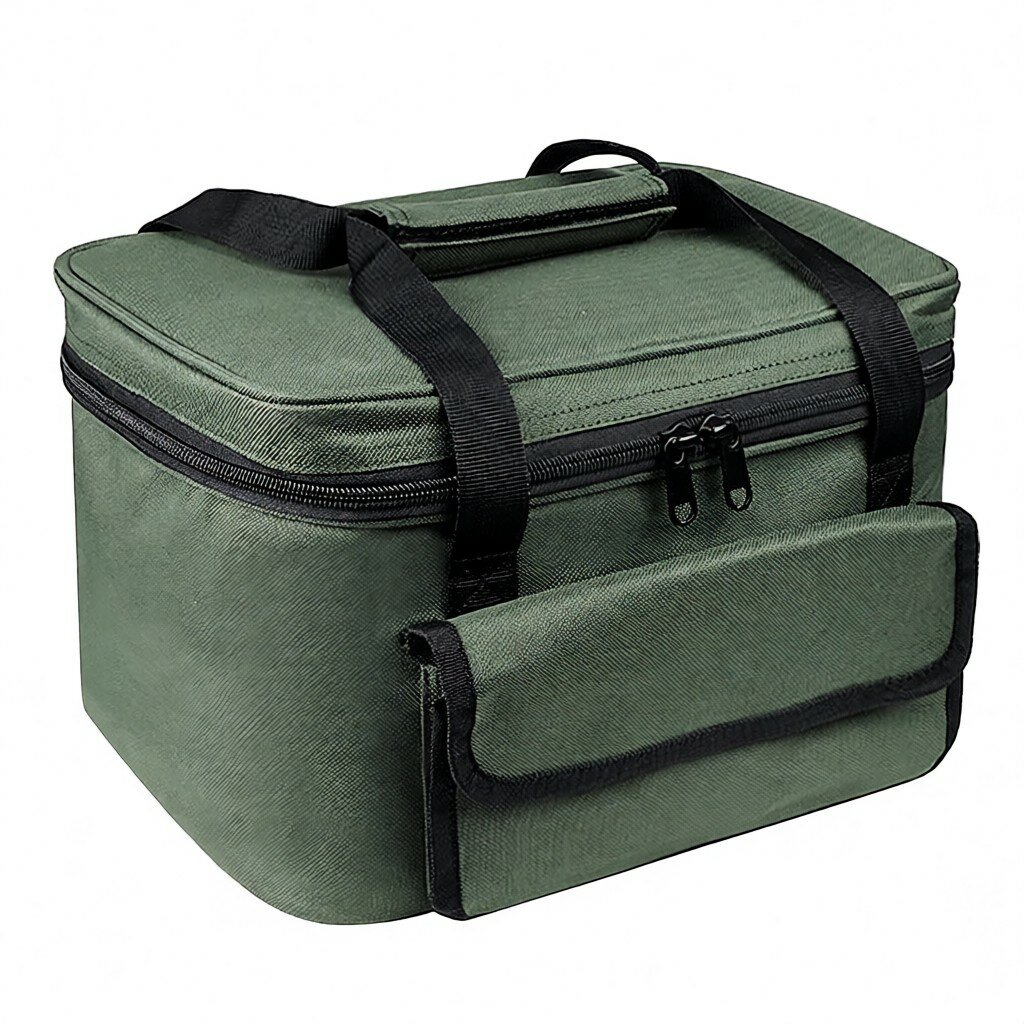 Cooler Bag для рыбалки, кемпинга, пикника, барбекю, походов, хранения обедов, охлаждающий сумка, 600D Оксфорд, алюминиевая фольга, Зеленый, размеры S/M/L (24*17*18 см, 30*21*20 см, 33*23*26 см), вес 490 г/670 г/845 г, 1 шт.