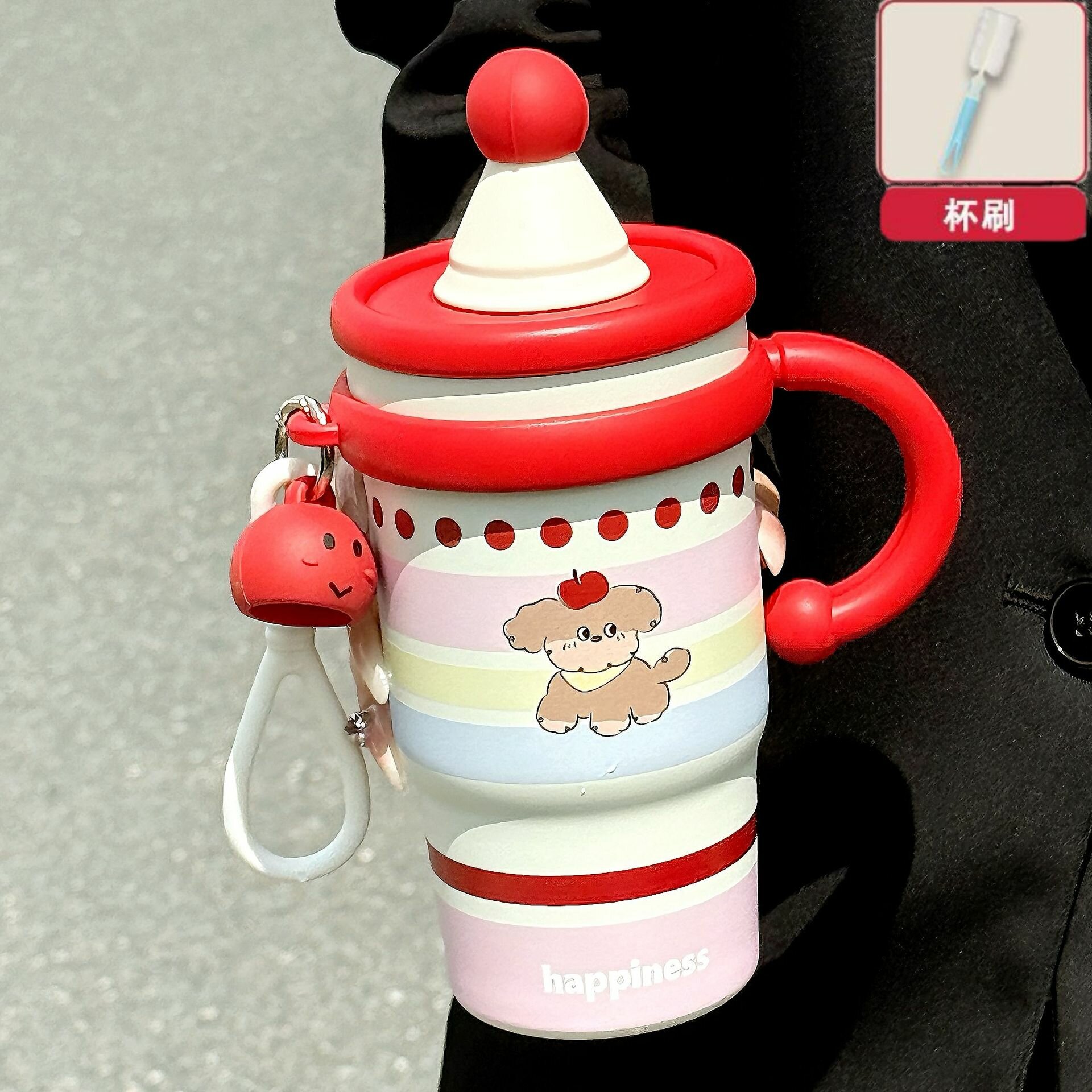Hello Kitty большая емкость мультяшный термос для девочек ins офис соломенная студенческая чашка для холодного льда