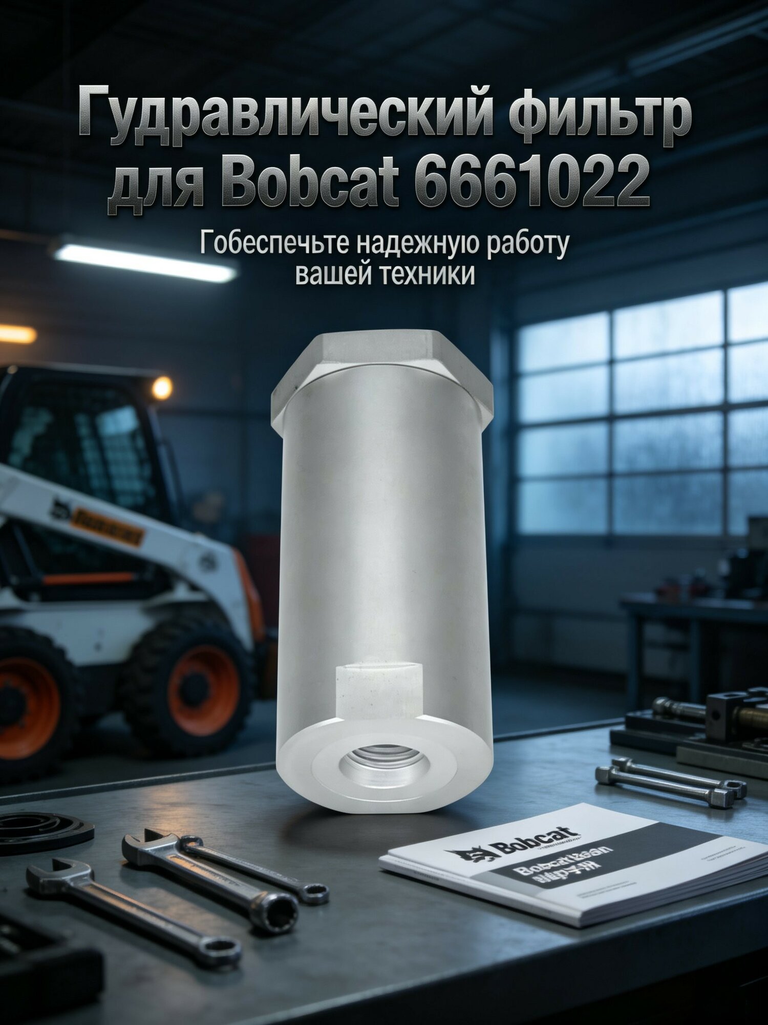Гидравлический сливной фильтр в сборе для Bobcat, деталь 6661022 с заменой 30HL67 PT9468 совместим с погрузчиками и экскаваторами