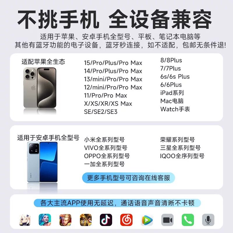 Беспроводные наушники Honor Magic V5 Универсальная совместимость с Apple Xiaomi OPPO Vivo Huawei Honor IQOO
