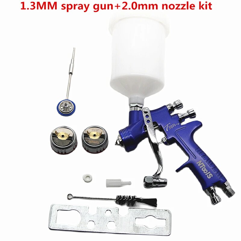 Краскопульт NTOOLS 600 мл с соплами 1,3 мм/2,0 мм 1.3 and 2.0mm