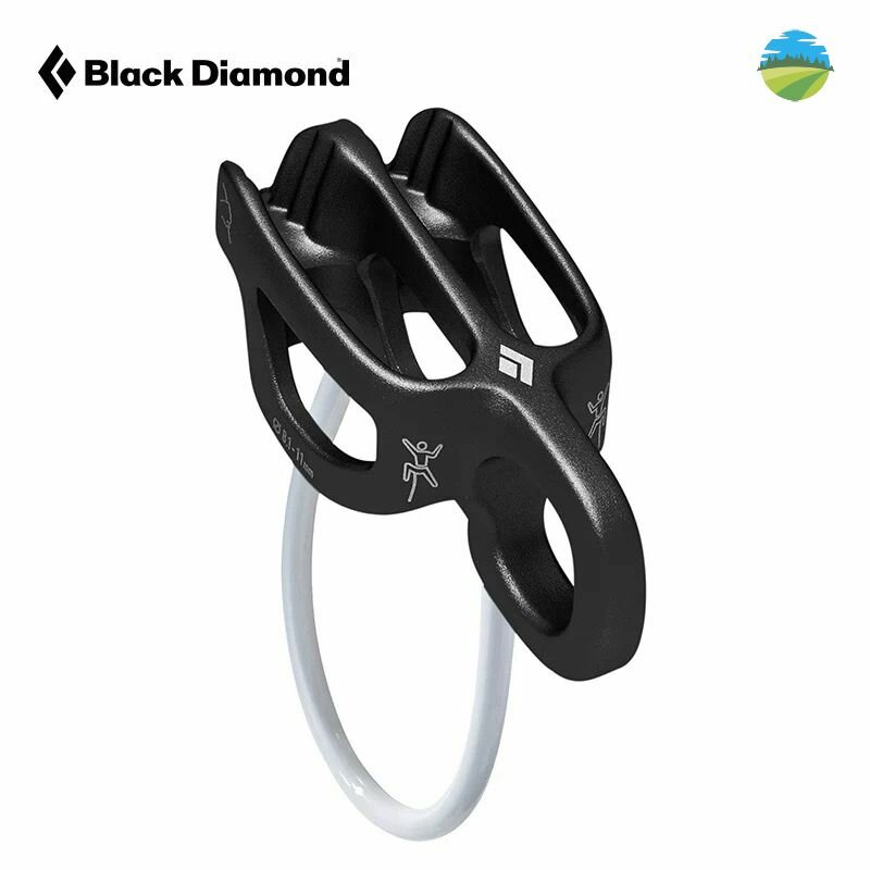Страховочно-спусковое устройство Black Diamond для альпинизма и скалолазания, чёрное, 80 г