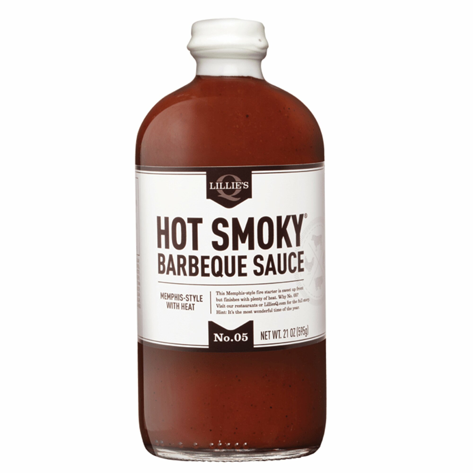 Соус LilliesQ HOT SMOKY, барбекю, сладкий, обжигающий, 595 г, бутылка, стекло
