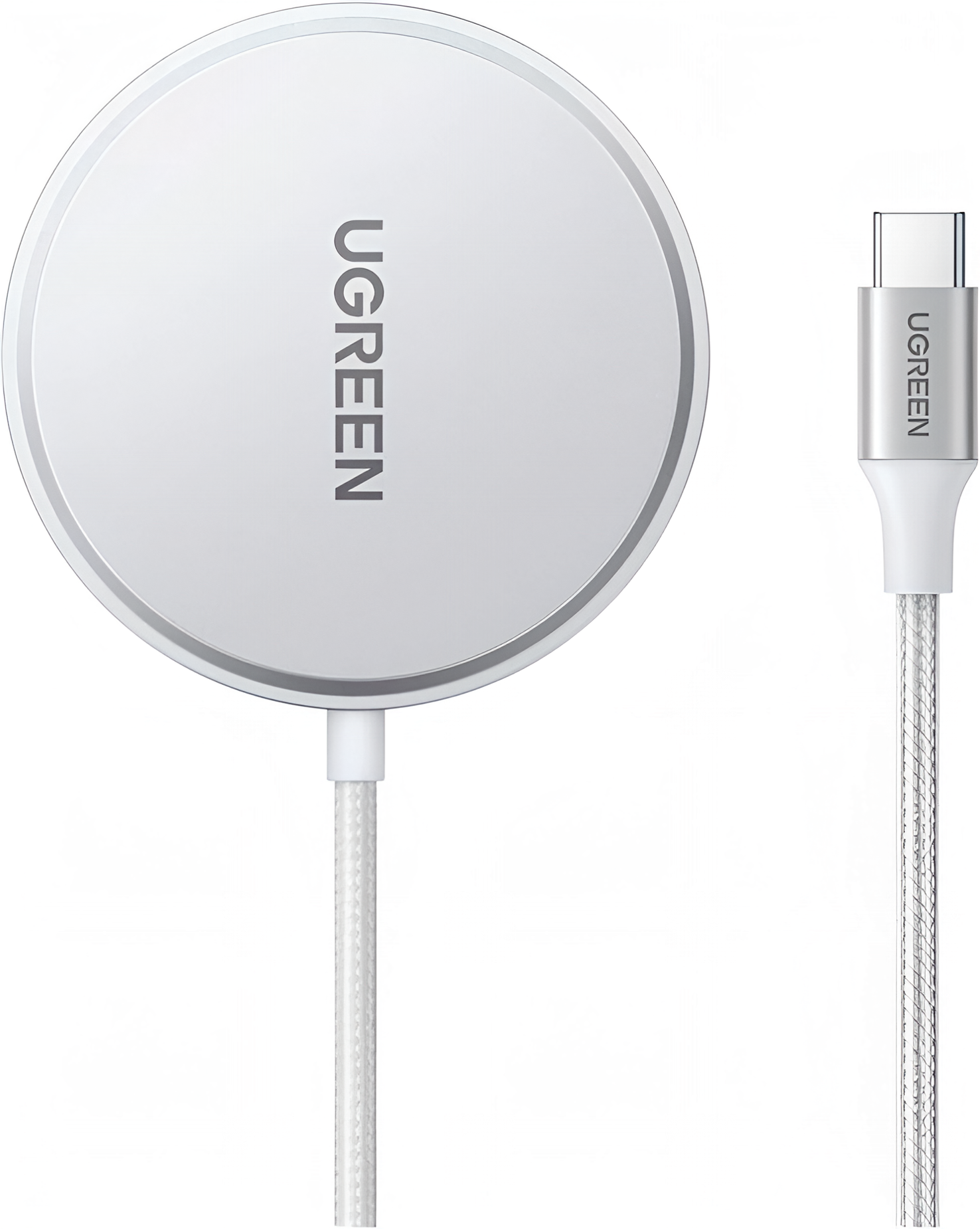 Беспроводное зарядное устройство Ugreen W703 , цвет белый, Wireless Charger with MagSafe 15W(For iOS Device)