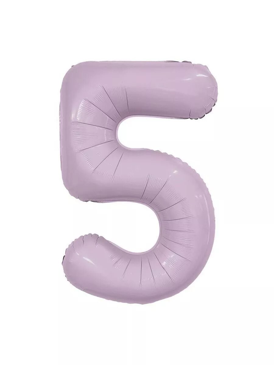Шар фольгированный цифра "5" Орхидея Slim ( 40"/102 см) / AGURA, Россия