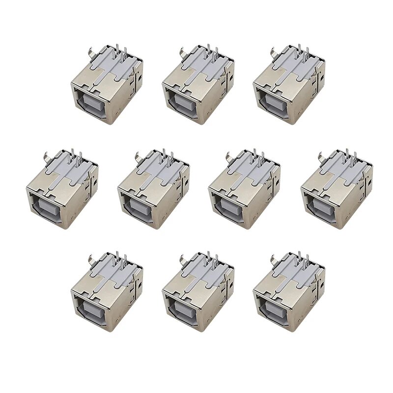 10 шт, разъемы USB Type B, LOCHEUK White