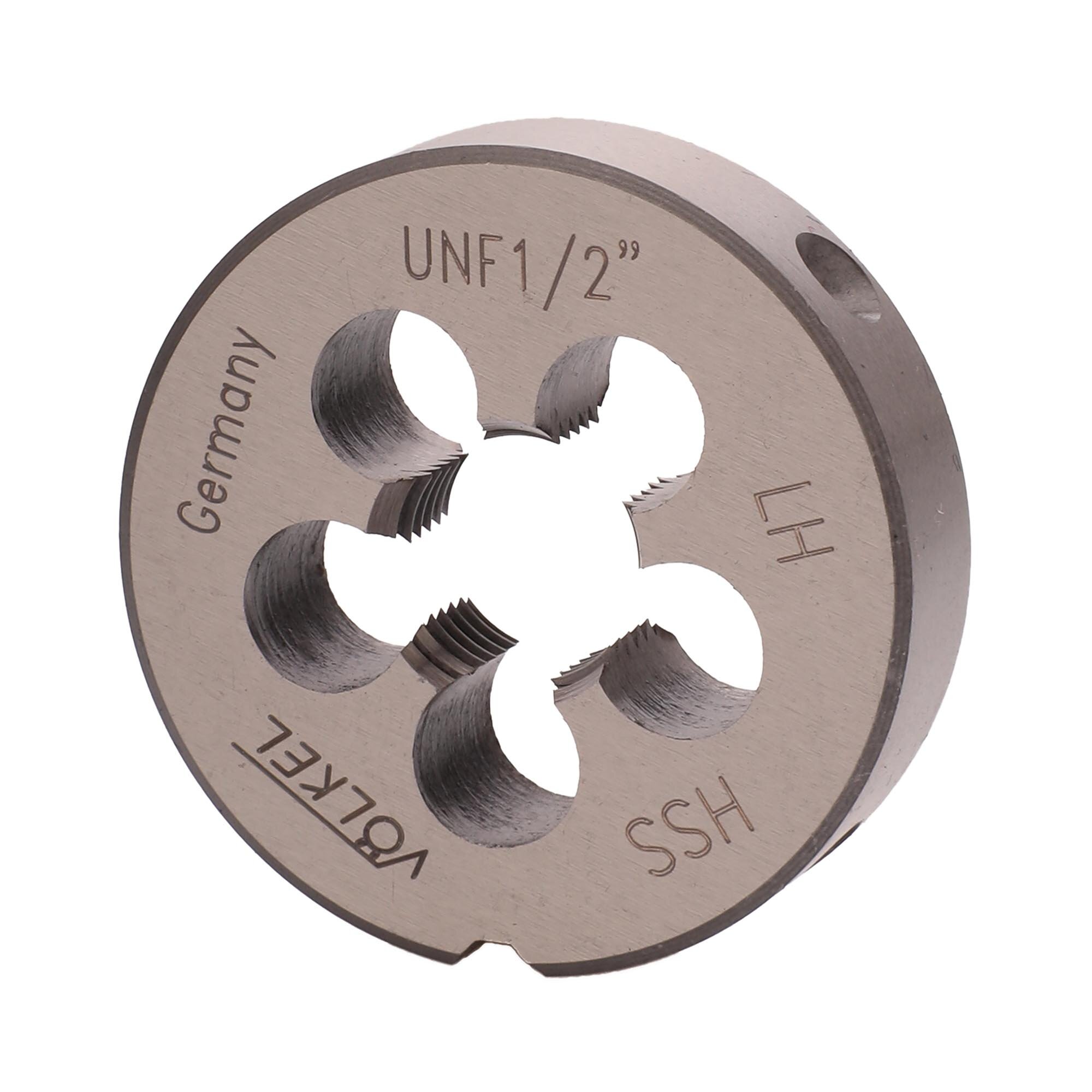 Плашка левая Volkel UNF 1/2"-20 HSS DIN EN 22568 2A 38x10мм V24222