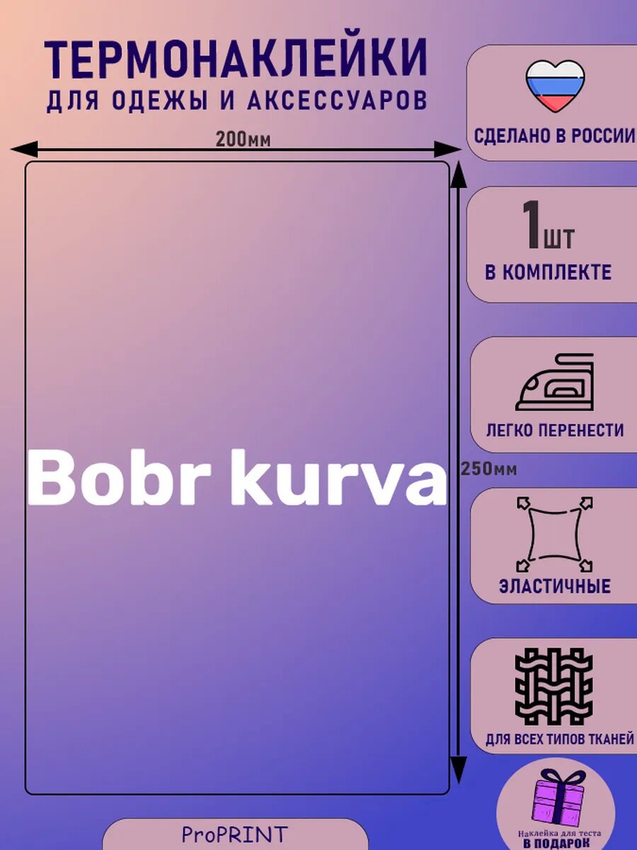 Термонаклейка на одежду надпись