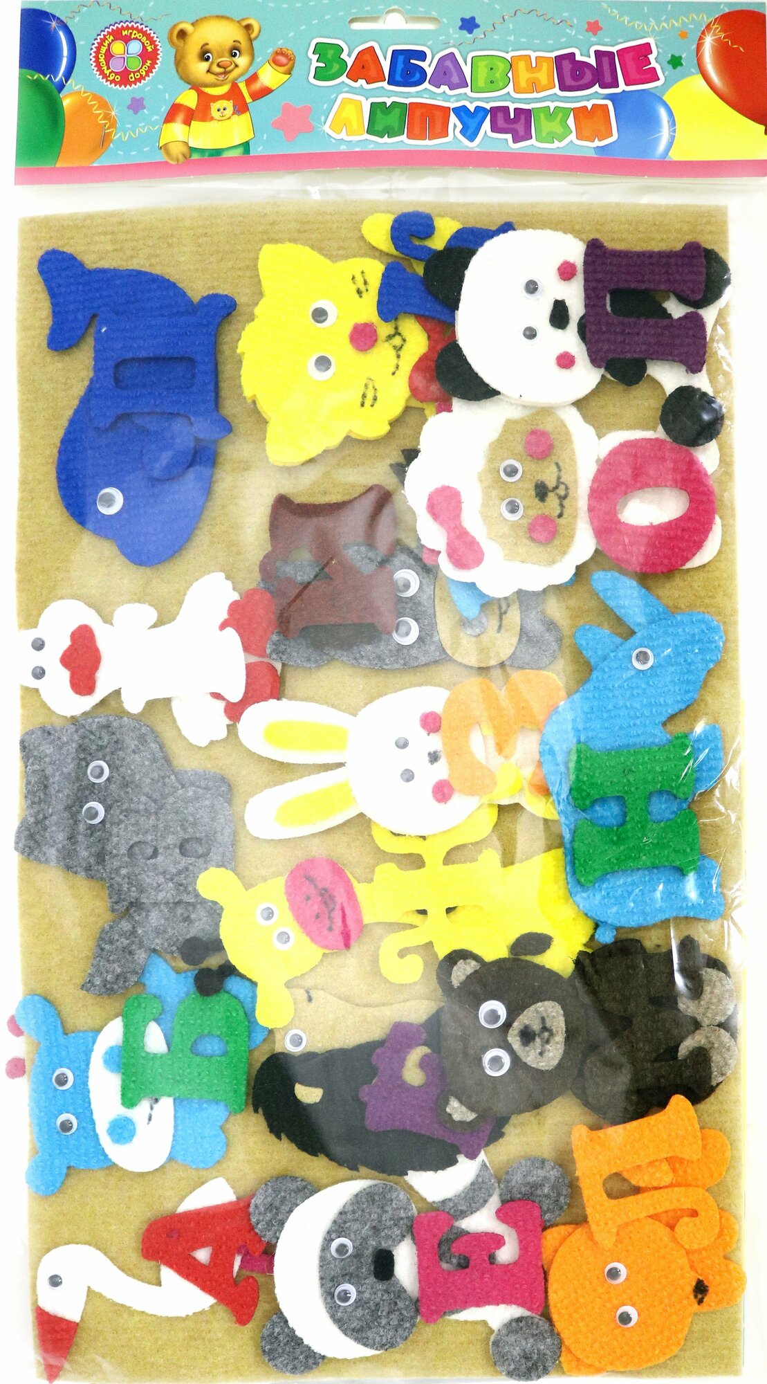 Азбука с картинками. Игра развивающая для детей старше 3-х лет из фетра