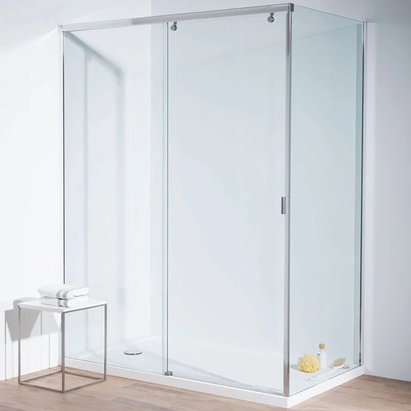 Душевой уголок Ceruttispa Marbella 120-L без поддона, стеклянный, 120x80, прямоугольный, раздвижной, итальянский