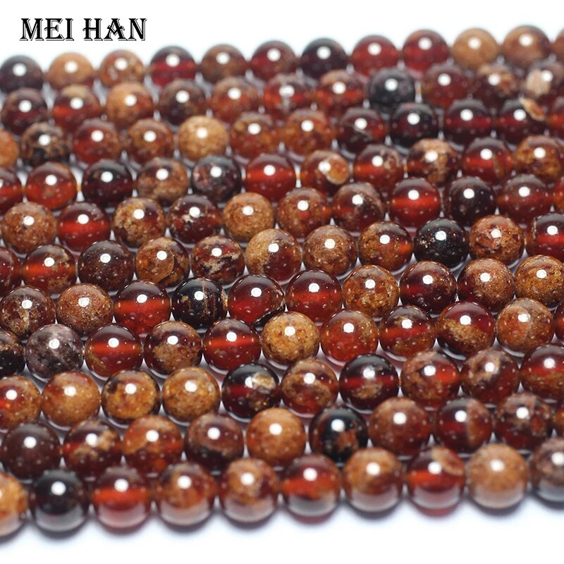 Meihan натуральные гранатовые бусины Spessartine 6 мм 8 мм 10 мм для ювелирных 6mm-2 strands