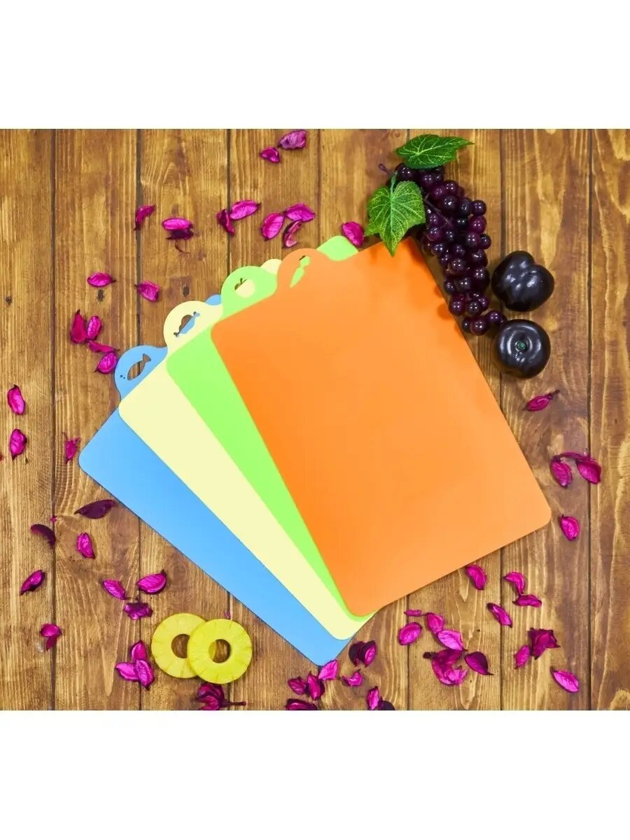 Набор гибких разделочных досок, 4 шт по 382*238*1 мм