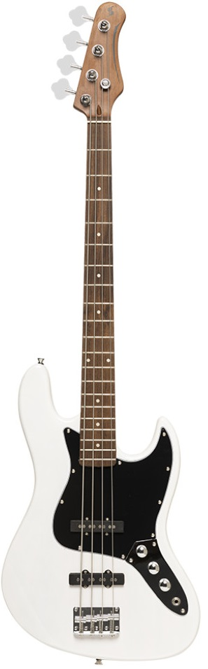 STAGG SBJ-30 WHB - бас-гитара, 20 ладов, корпус: павловния, гриф: жжёный клен, на болтах, накладка: палисандр, звуковсниматели: 2x JB, регулировки: 2х громкость, 1х тон, цвет: белый