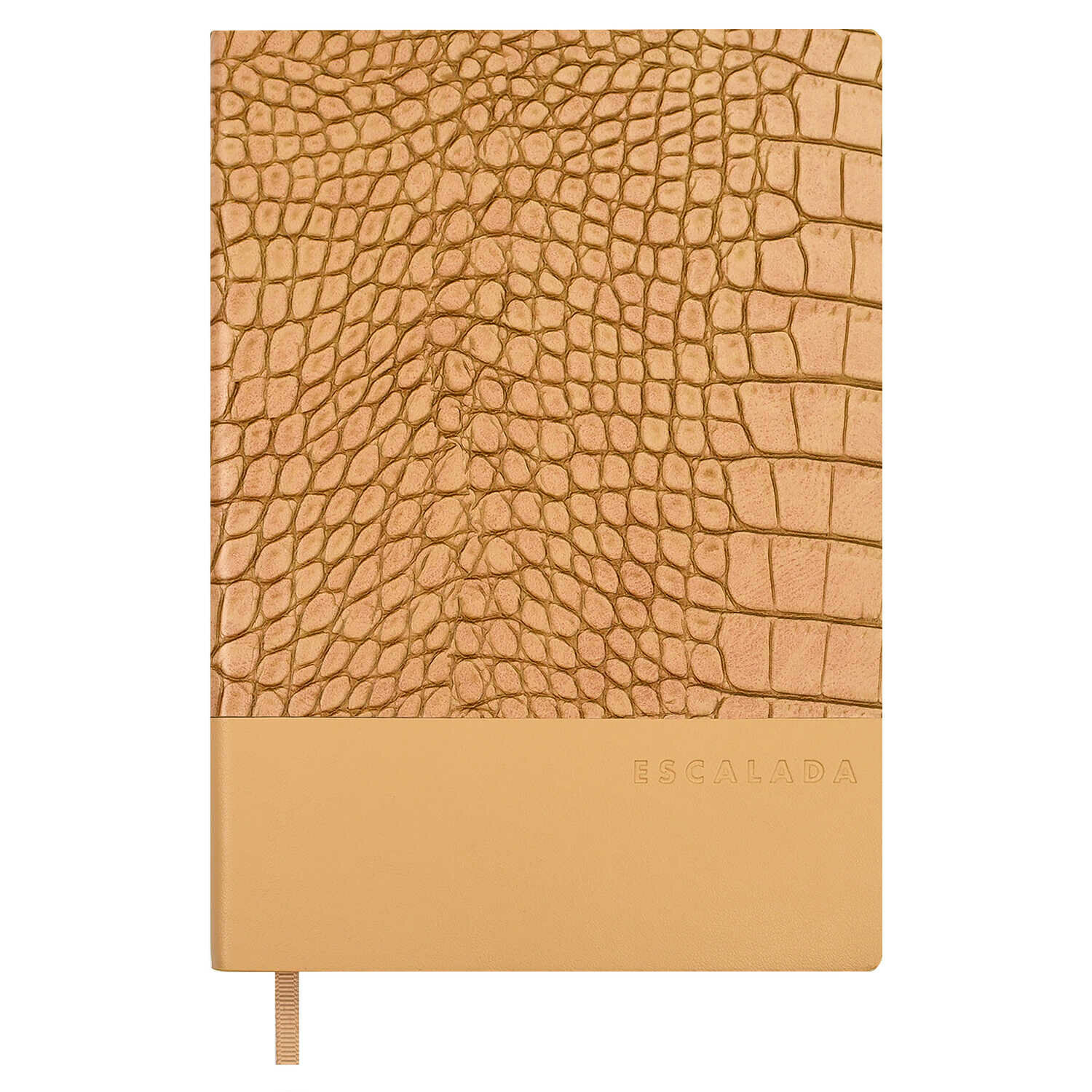 Ежедневник недатированный ESCALADA, формат А5, 160 л, мягкий переплёт, искусственная кожа "Кроко", бежевый