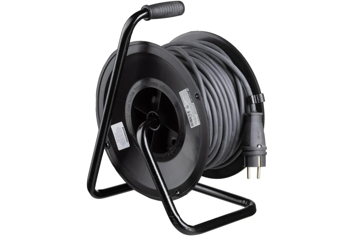 Topfort Удлинитель пласт. КГ 2x2,5 кв. мм 50м 16А 4 гнезда б/з, с/загл, IP44 1959697