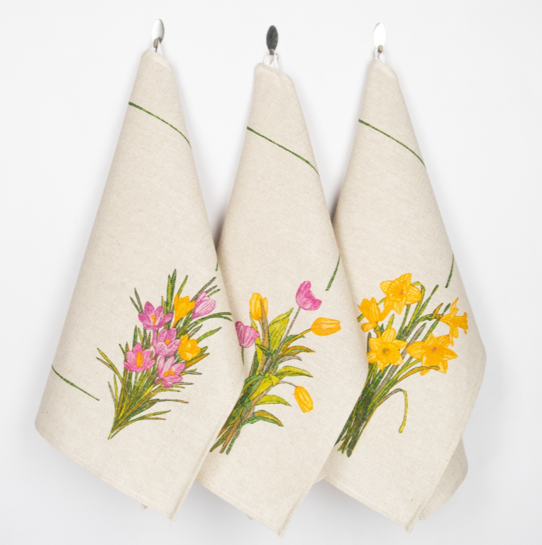 Кухонные полотенца с петелькой в подарочной упаковке Белорусский Лен набор