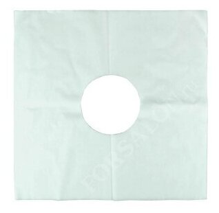 Салфетки белые для массажного кресла 40х40 см Чистовье (с отверстием), 50 шт/упк