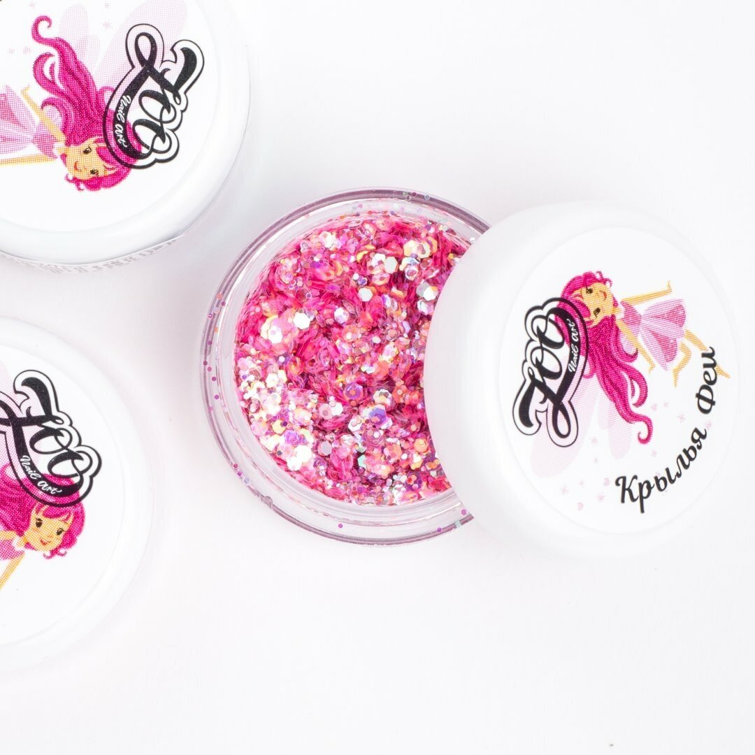 Шестигранники микс Крылья феи №1560 Zoo Nail Art 2 г
