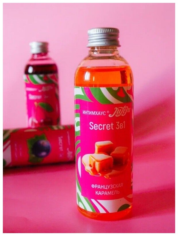 Гель "ИнтимХаус" Французская карамель, для интима и массажа с согревающим эффектом, 3 в 1, 130
