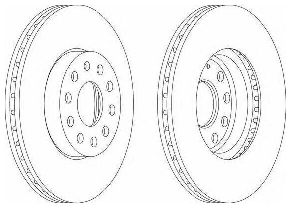 DDF1218 Диск тормозной Ferodo, передний,
