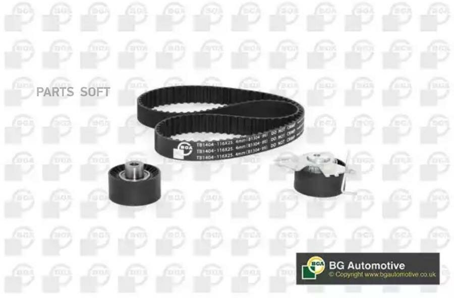 Комплект ремня ГРМ (ремень ГРМ зубчатый - 1105 ММ, Ведущий ролик, натяжной ролик) Bga арт. TB1404K