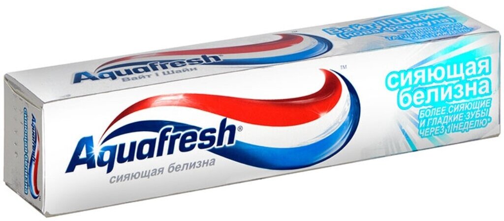 Зубная паста Aquafresh Сияющая белизна 75 мл для взрослых, отбеливающая, уход за полостью рта