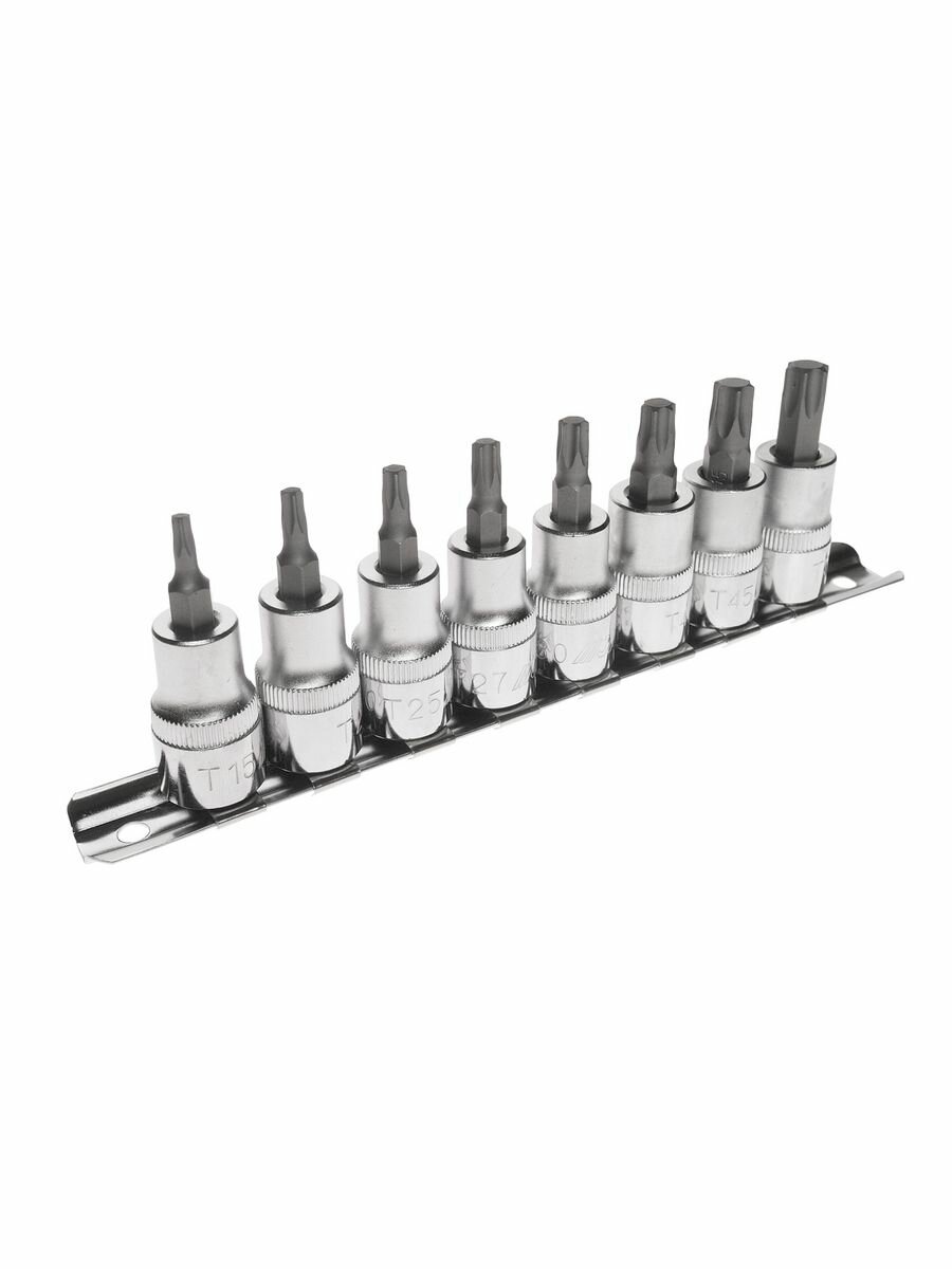 Набор головок торцевых с насадкой TORX 3/8" T15-T50, 8 предметов JTC-H308T
