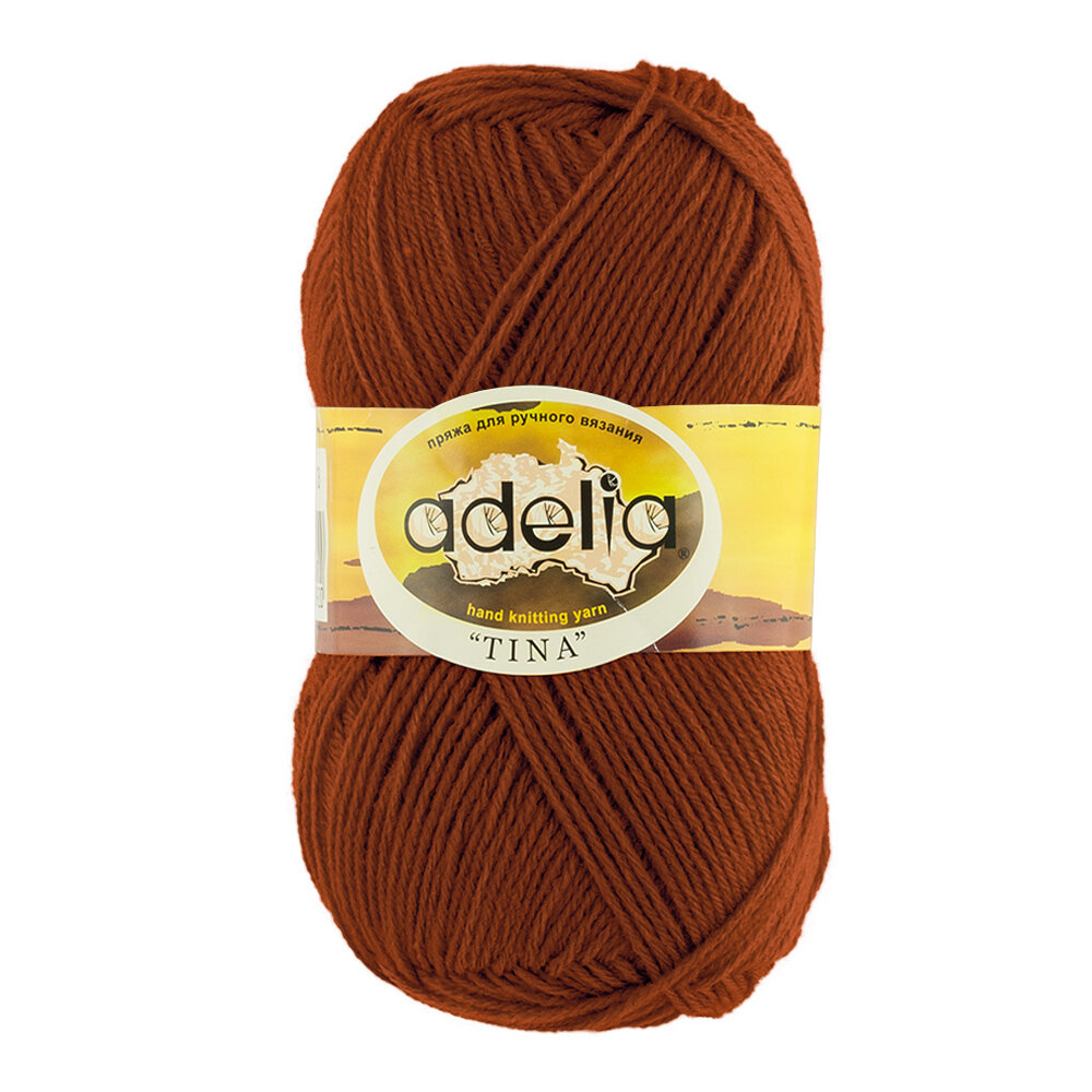Пряжа ADELIA "TINA" 100% акрил 100 г 308 м №092 терракотовый