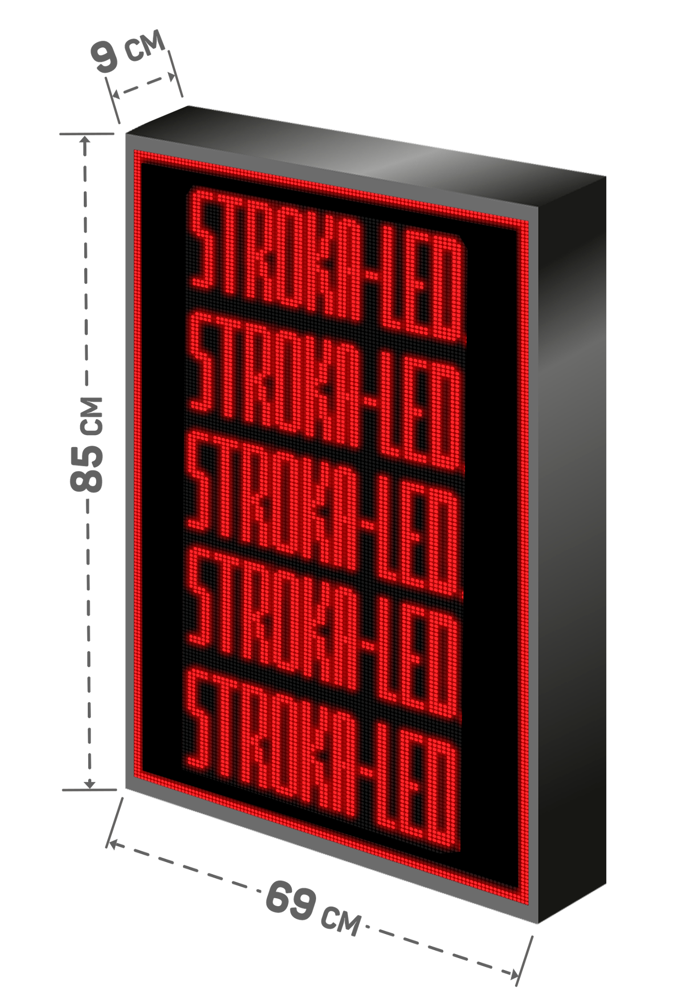 Бегущая строка/ Led /рекламная вывеска/ панель/69х85см