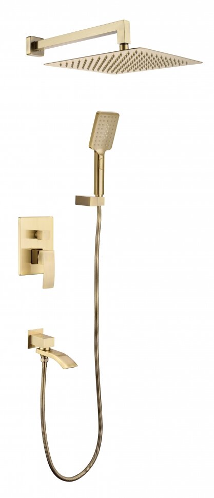 Душевой комплект Grocenberg Grohenberg GB5007, бронзовый, рычаг, гибкий шланг, 1,5м