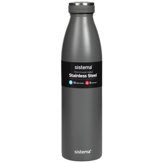 Бутылка Sistema 750мл, серый, 575
