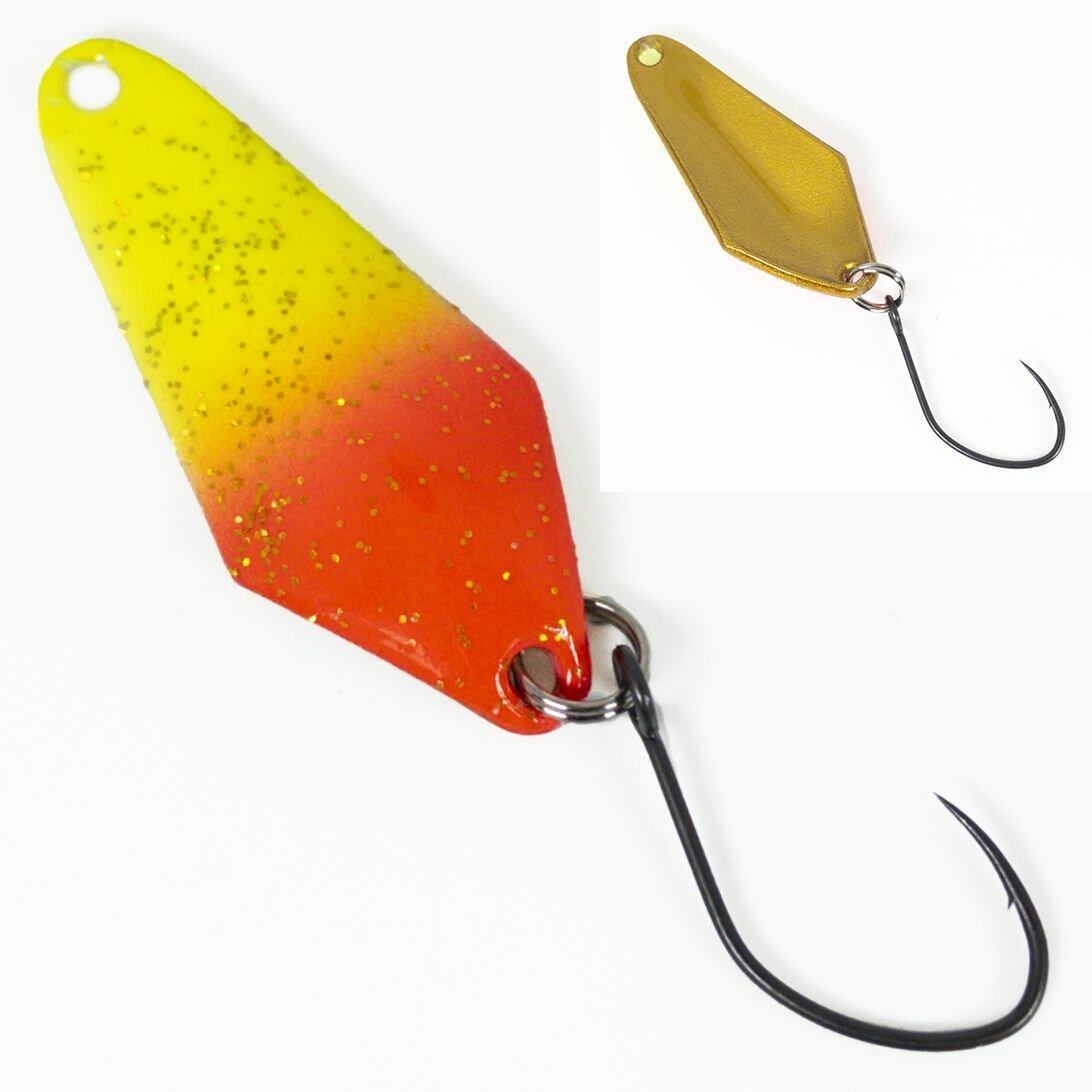 Блесна колебалка Зябликов Ромбик 3.2cм. 3.5гр fluo