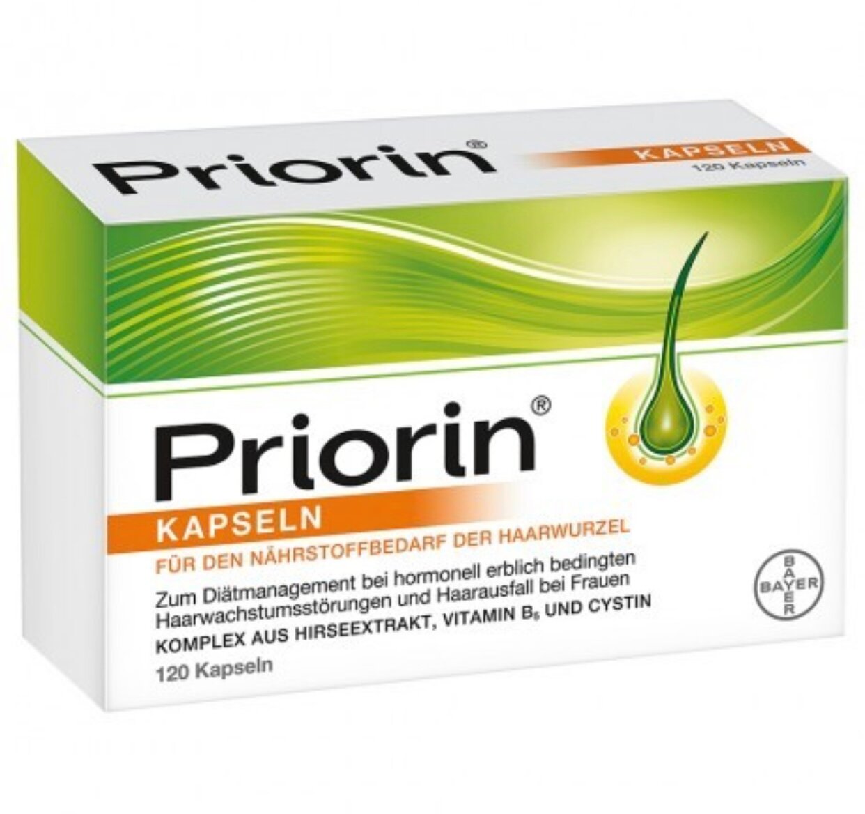 Priorin Приорин капсулы для роста волос оригинал, Bayer, Германия, 120 шт.