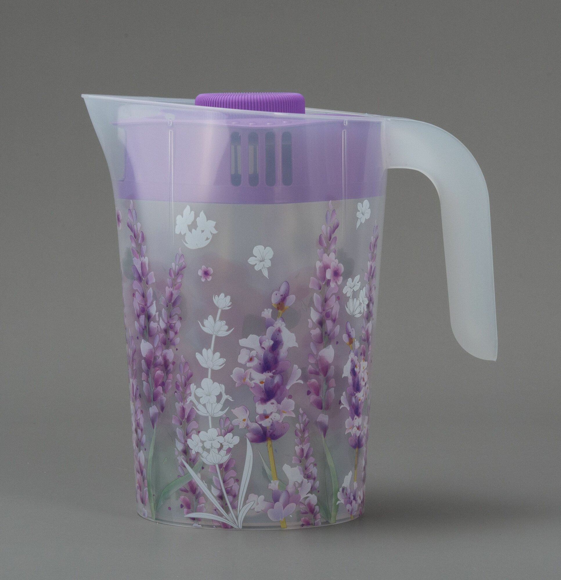 Кувшин пластиковый с крышкой 2 л Lavender