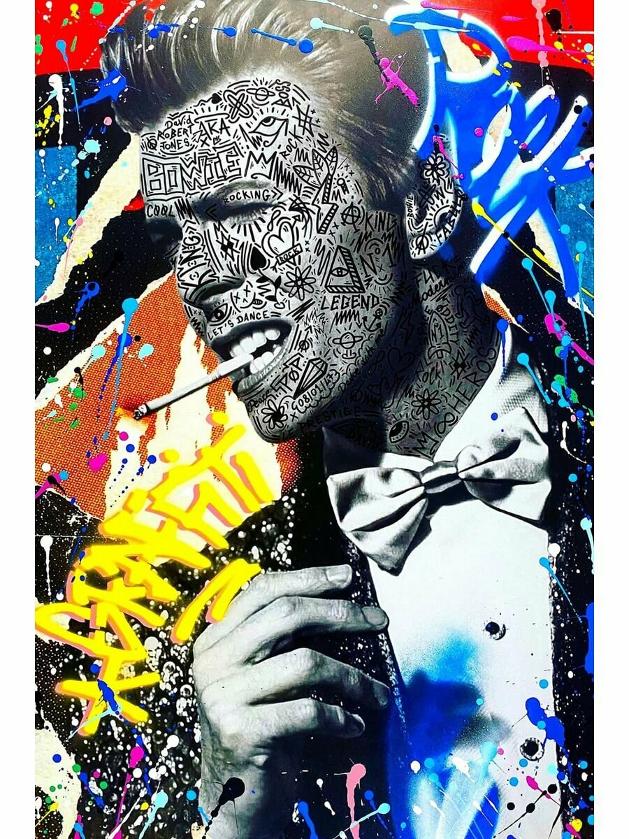 Постер "Colorful Pop-Ar. Дэвид Боуи"