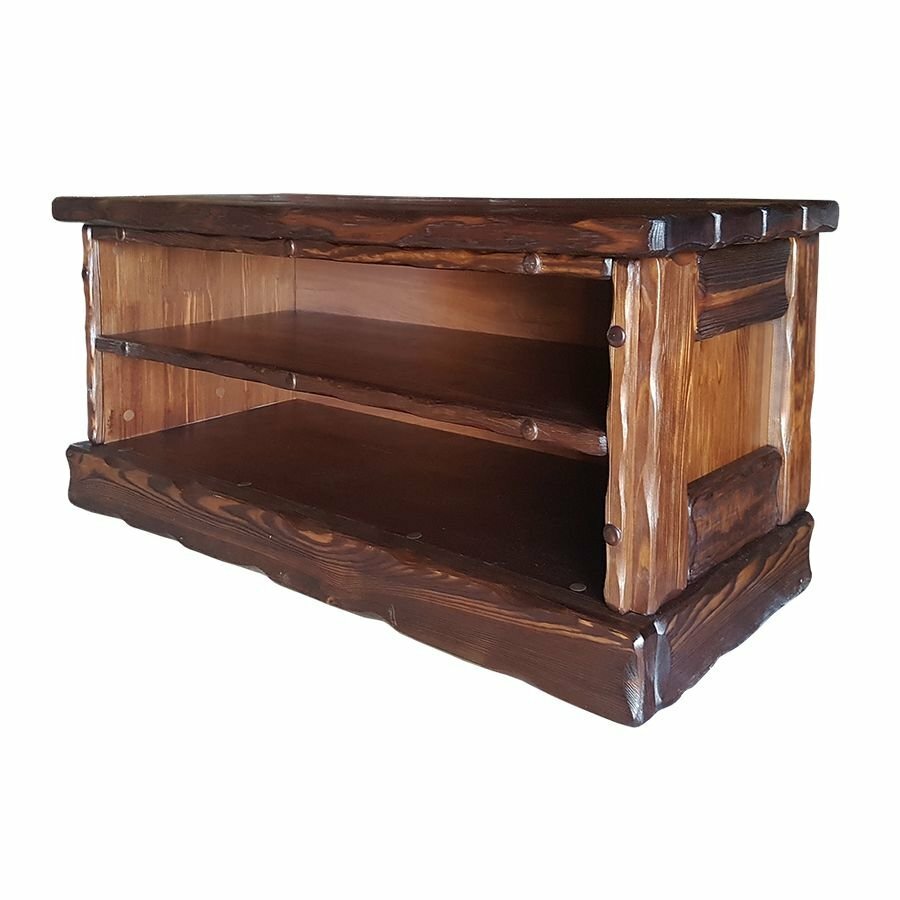 Обувница деревянная рианна из массива сосны 120*45*Н50 старый орех