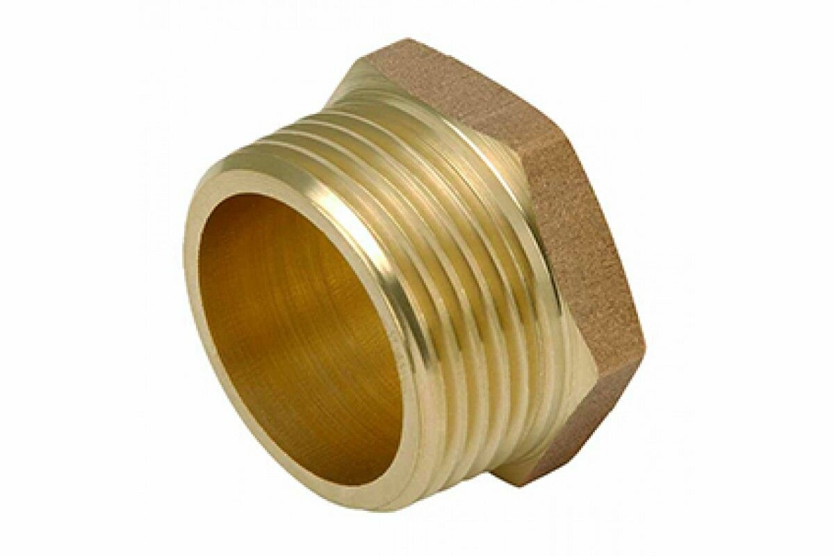 Заглушка 1 1/4" ш. с бортом латунь