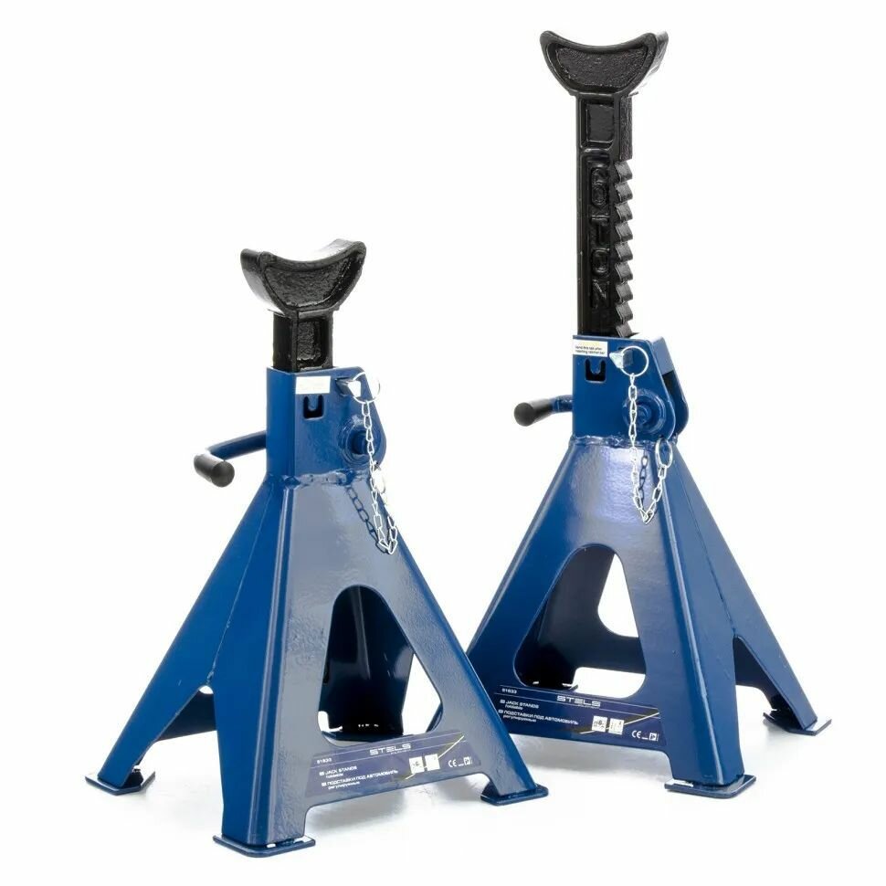 Подставки под автомобиль регулируемые, 6 т, h подъема 385-600 мм, 2 шт, Stels, 51633
