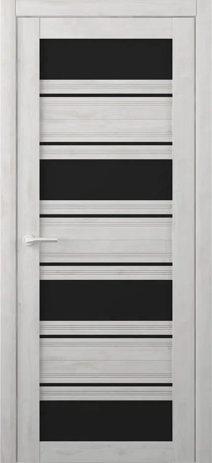 Двери WEST Soft Touch монтана Жемчужный Черное Стекло 900х2000 в комплекте коробка 2,5шт и наличник 5шт