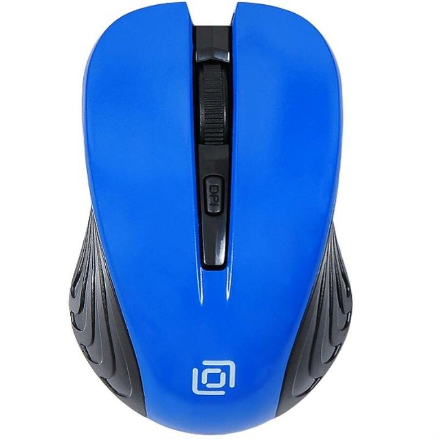 Oklick 545MW Мышь беспроводная USB, чёрный/синий
