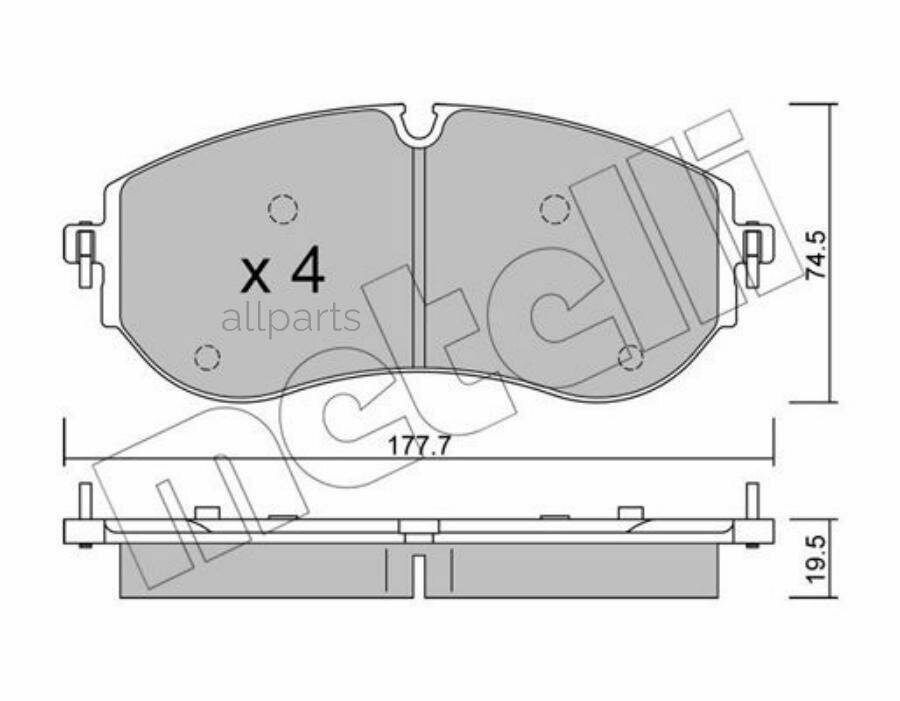 METELLI 2212620 колодки дисковые передние!\ VW Crafter