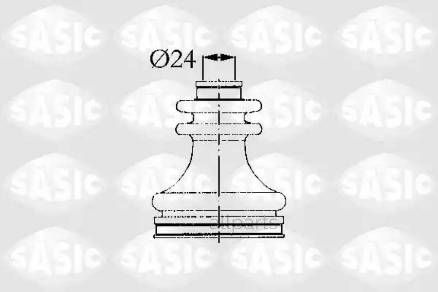 SASIC 4003425 к-кт пыльника шруса внутреннего!\ Renault Clio/Megan 1.6-2.0/1.9TD/TDi 88>
