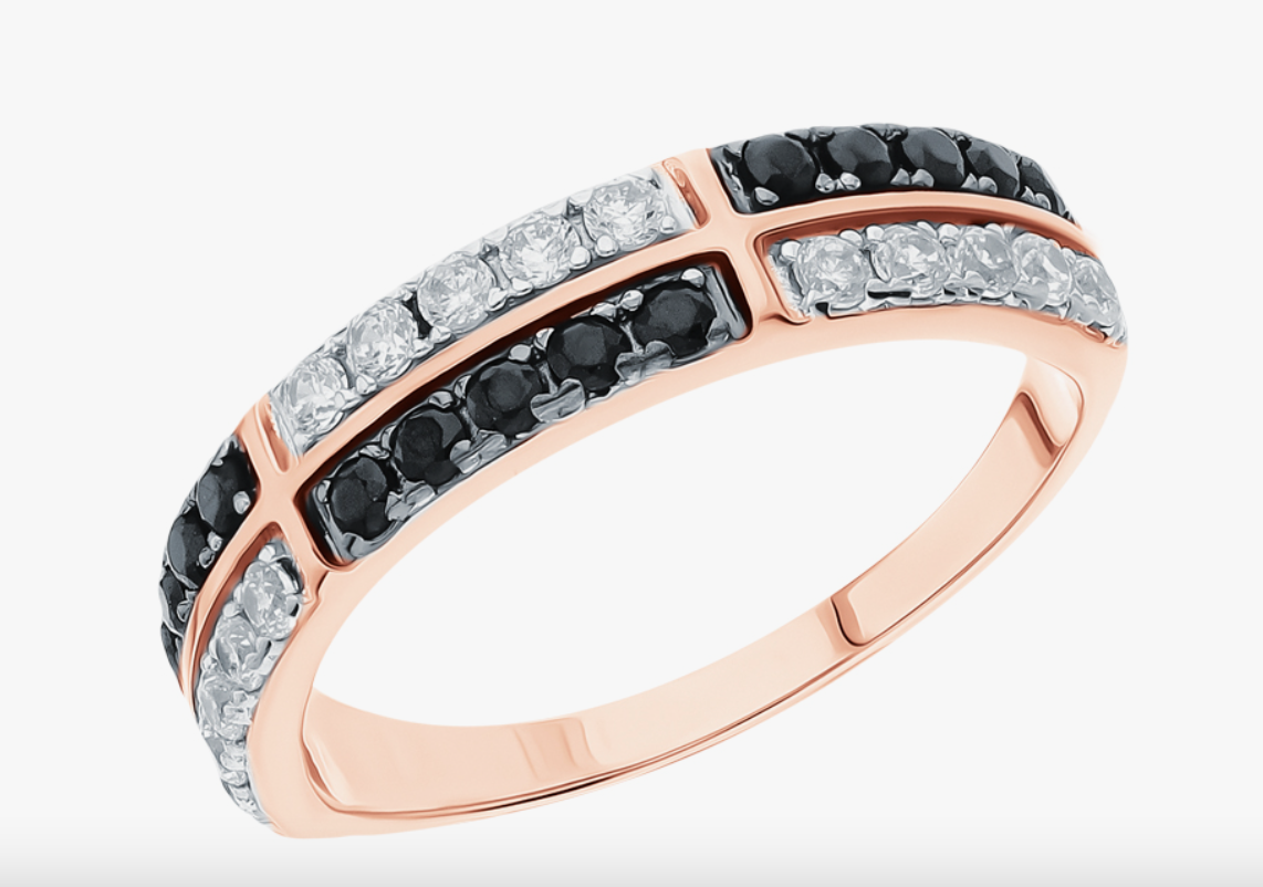 Кольцо, золото, 585 проба, фианит